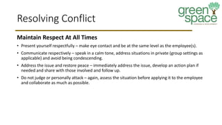 Managing Staff Conflict | PPT