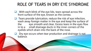 6. Dry eye diagnosis and management.pptx