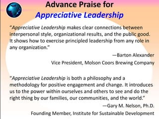 Appreciative Leadershipas New Approach _Training "PERFORMANCE ...