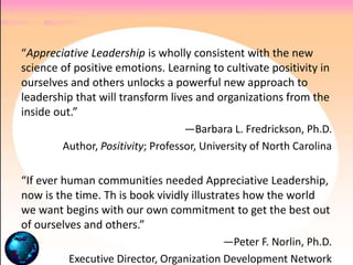 Appreciative Leadershipas New Approach _Training "PERFORMANCE ...