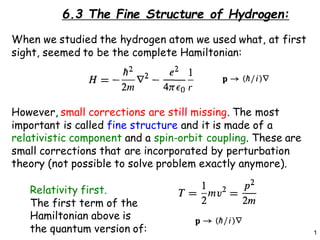 6.3 The Fine Structure of Hydrogen.pdf
