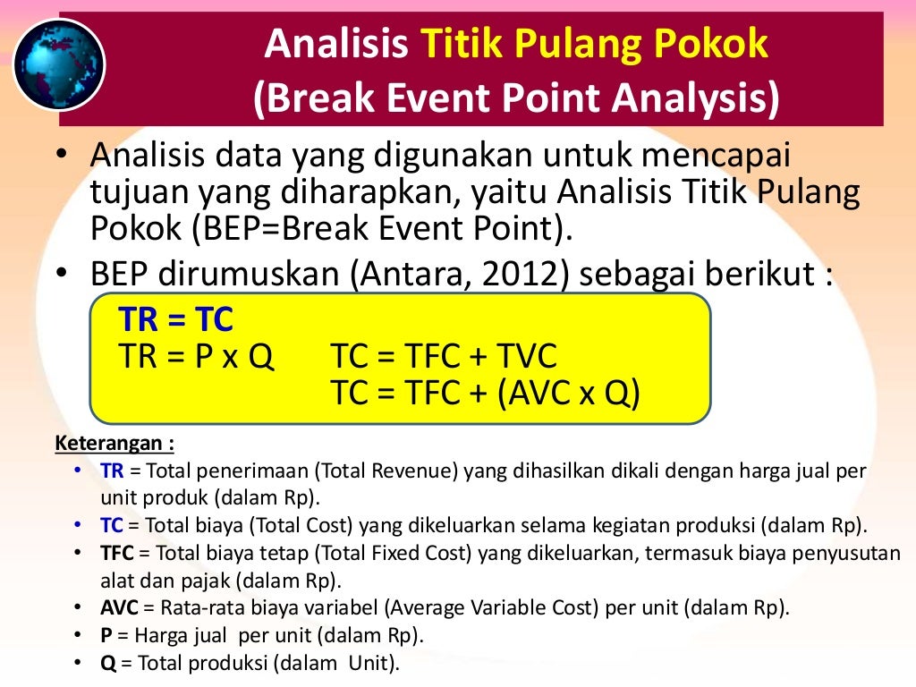 Analisis Titik Pulang Pokok (Break Event Point Analysis) _Pelatihan ...