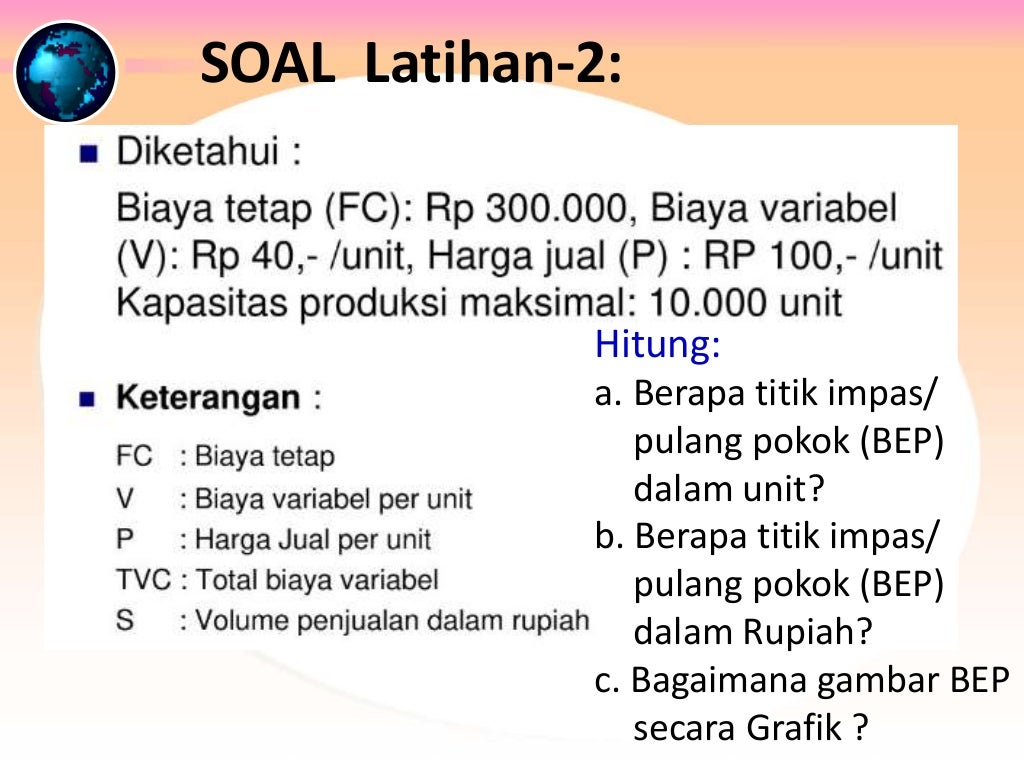 Analisis Titik Pulang Pokok (Break Event Point Analysis) _Pelatihan ...