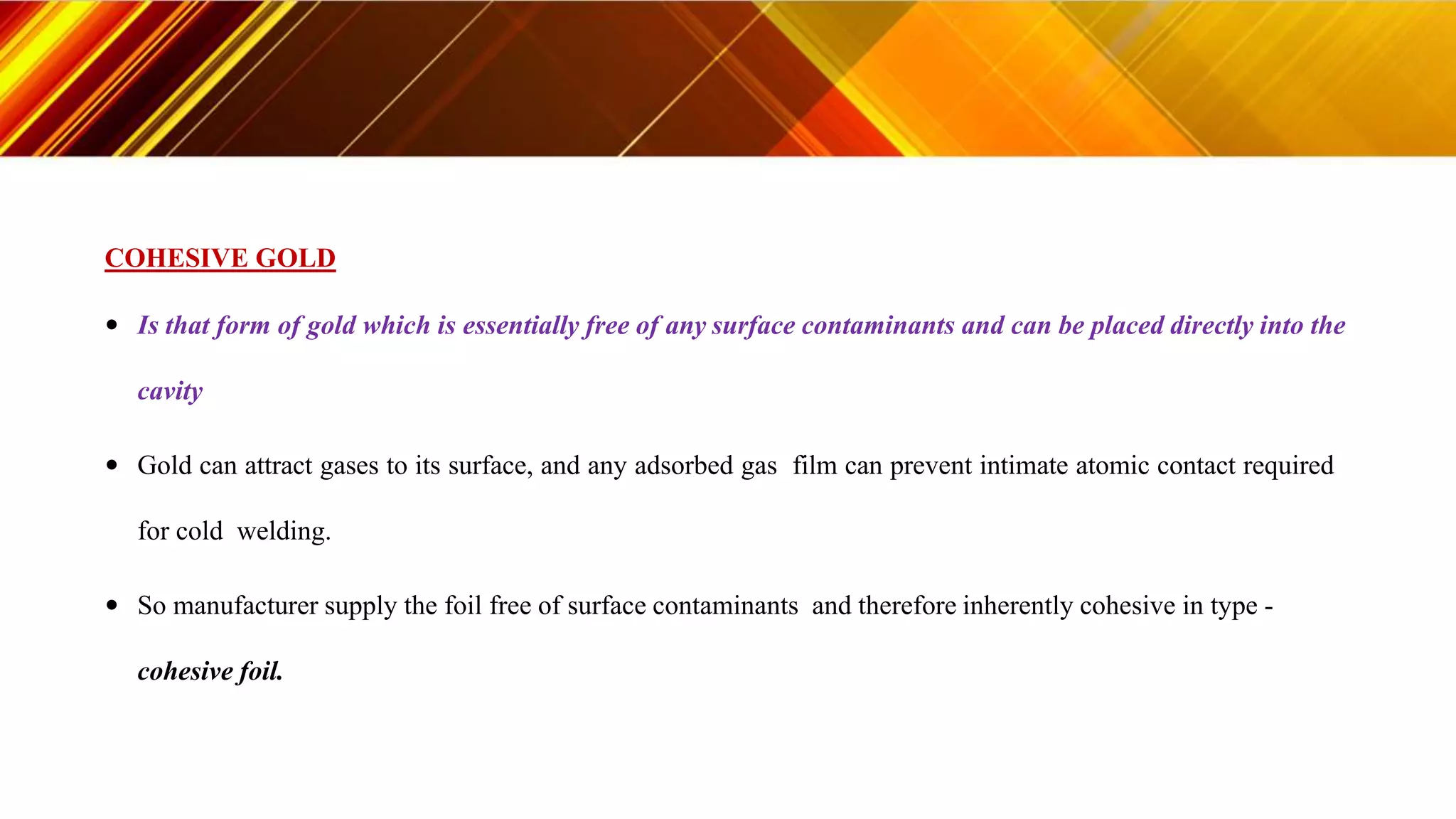 DIRECT FILLING GOLD | PPTX