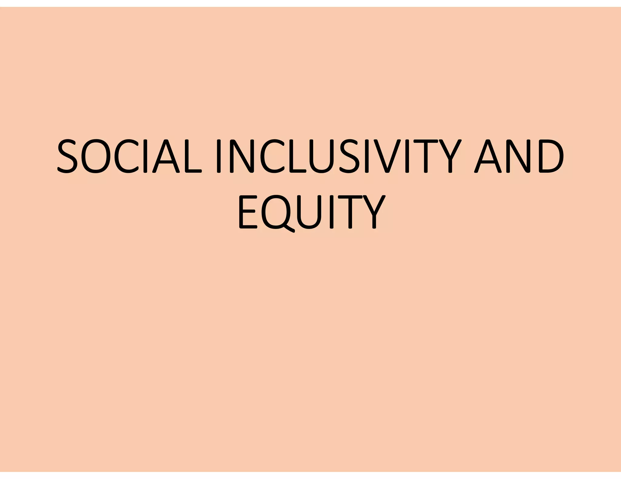 Inclusivity & Equity | PPT