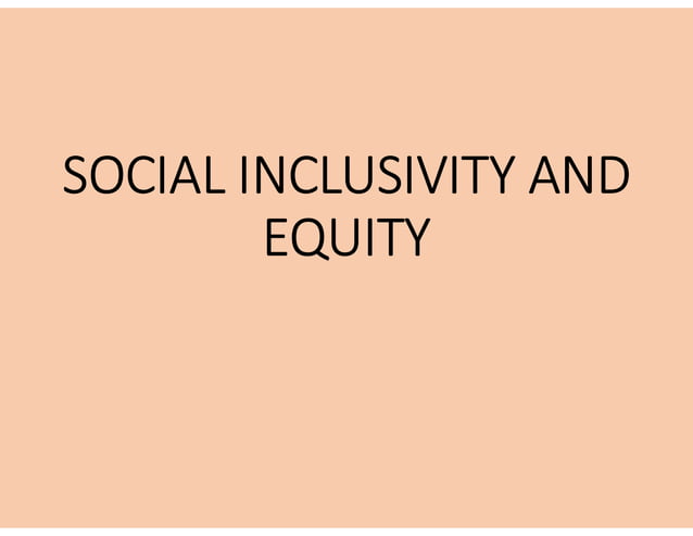Inclusivity & Equity | PPT