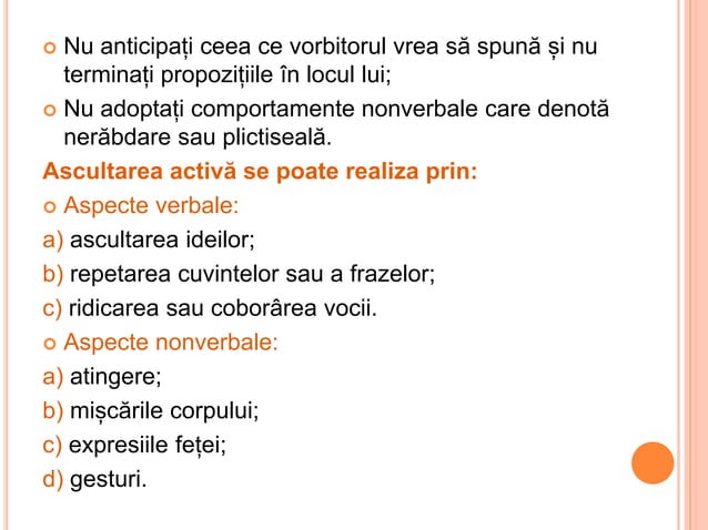 6. Com. verbala Tehnici de ascultare.ppt