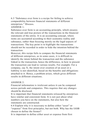 6.3 Substance over form is a recipe for failing to achieve compar.docx