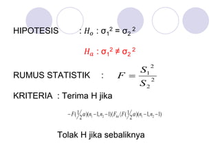 6. UJI KESAMAAN VARIANS DAN RATA-RATA .pptx