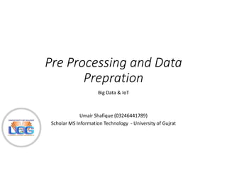 Pre-Processing and Data Preparation | PPT