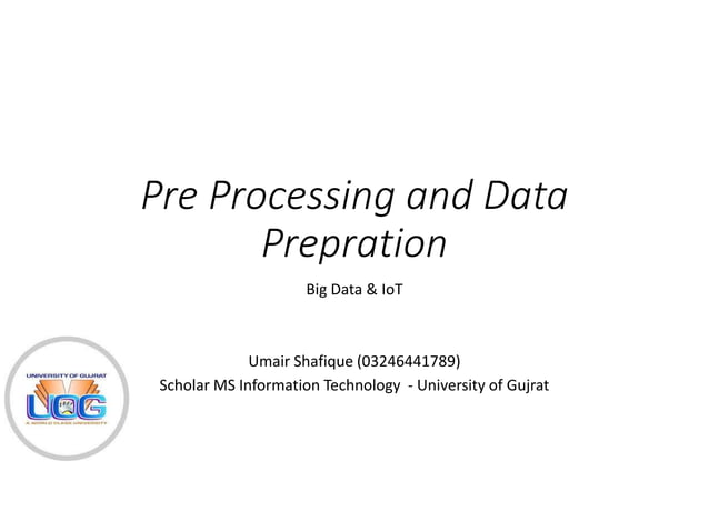 Pre-Processing and Data Preparation | PPT | Databases | Computer Software and Applications