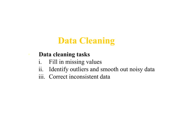 Pre-Processing and Data Preparation | PPT | Databases | Computer Software and Applications