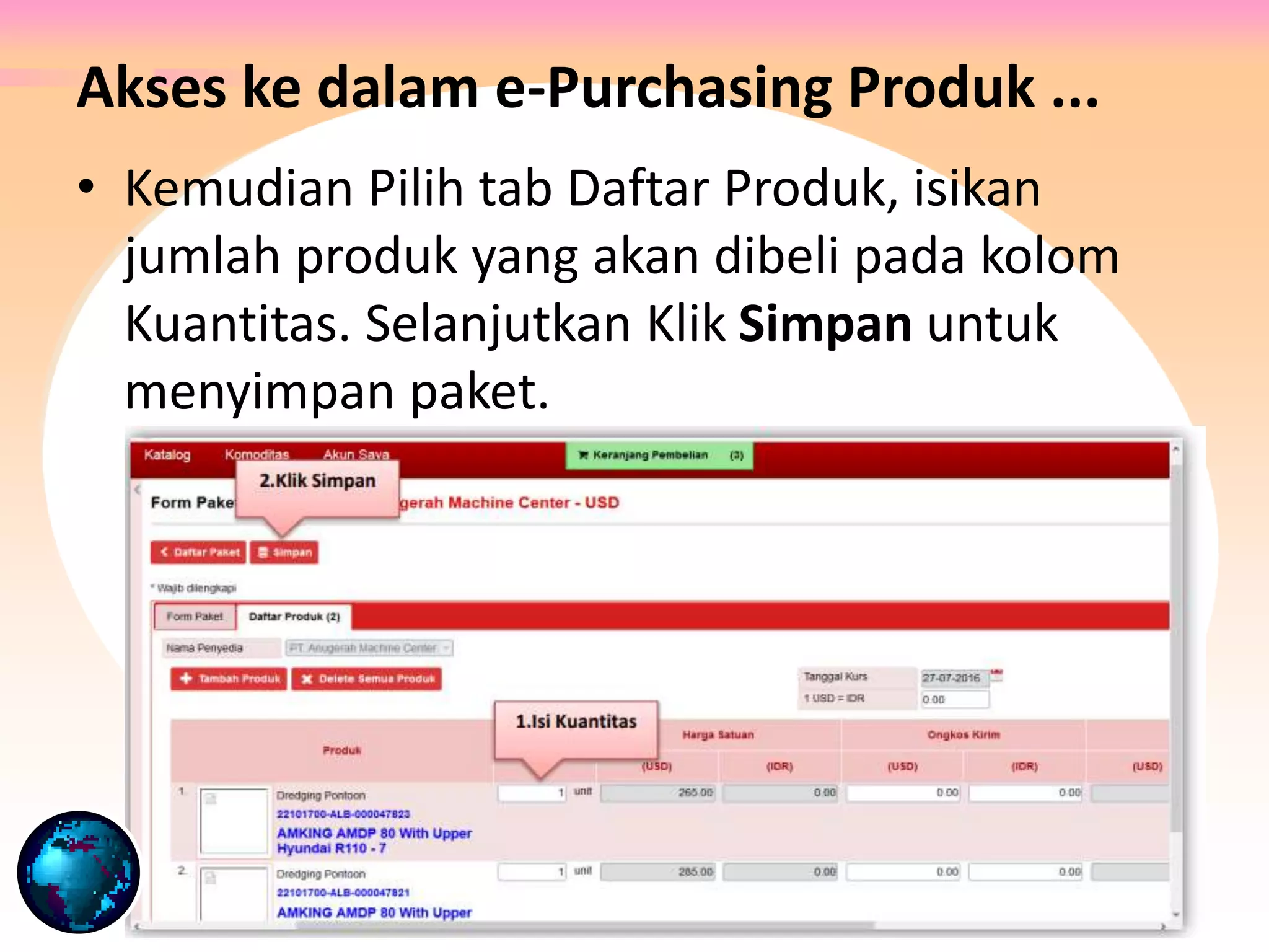 Tahapan e-Purchasing melalui e-Katalog _Training "e-PURCHASING from e-Cataloque". | PPTX