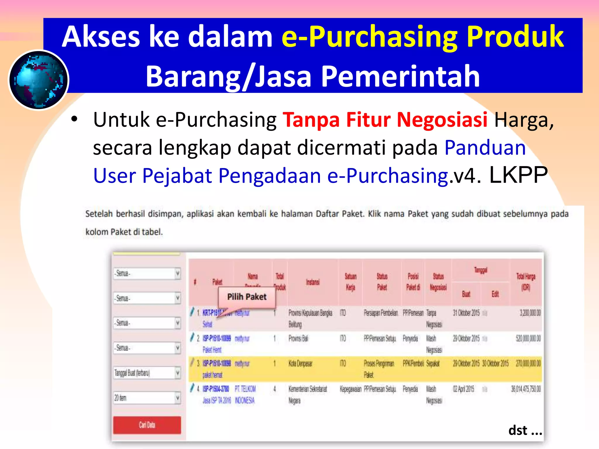 Tahapan E Purchasing Melalui E Katalog Training E Purchasing From E