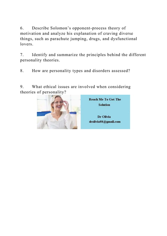 6. Describe Solomon’s opponent-process theory of motivation and.docx