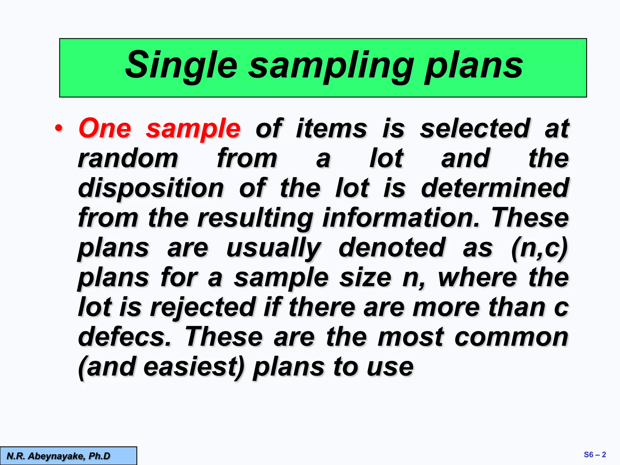 6. Sampling Plan Single Sampling.pdf