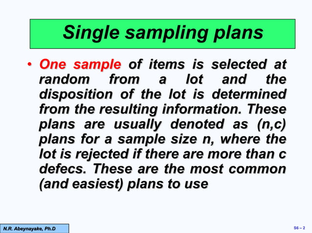 6. Sampling Plan Single Sampling.pdf