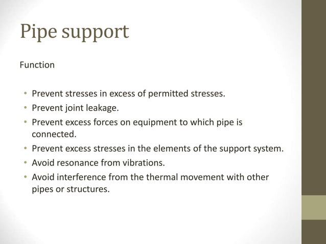 6. pipe support and restraint.ppt | Physics | Science