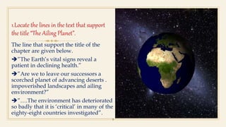 Ailing Planet.pptx | Environmental Services Industry | Industries