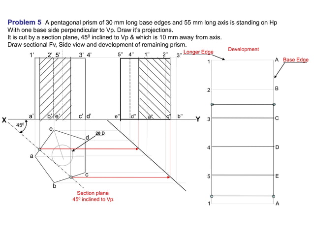 6. Section of solids and development of surfaces.ppt | 3-D Graphics ...