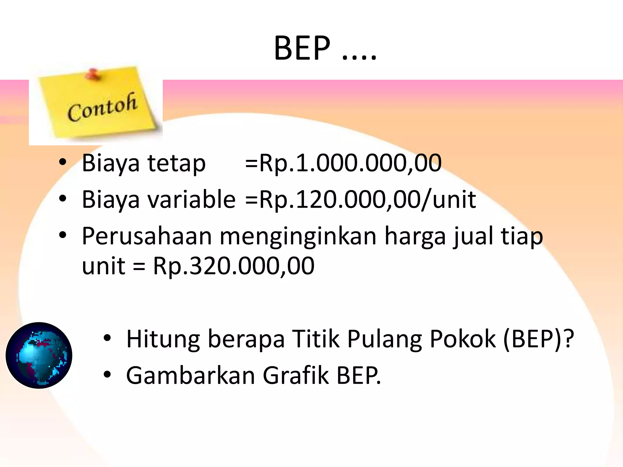 Payback Period & Break Event Point (BEP) Analysis_ Cost Benefit ...