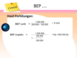 Payback Period & Break Event Point (BEP) Analysis_ Cost Benefit Analysis (CBA) Training | PPTX