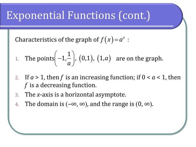 6.1 Exponential Functions | PDF
