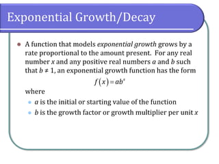 6.1 Exponential Functions | PDF