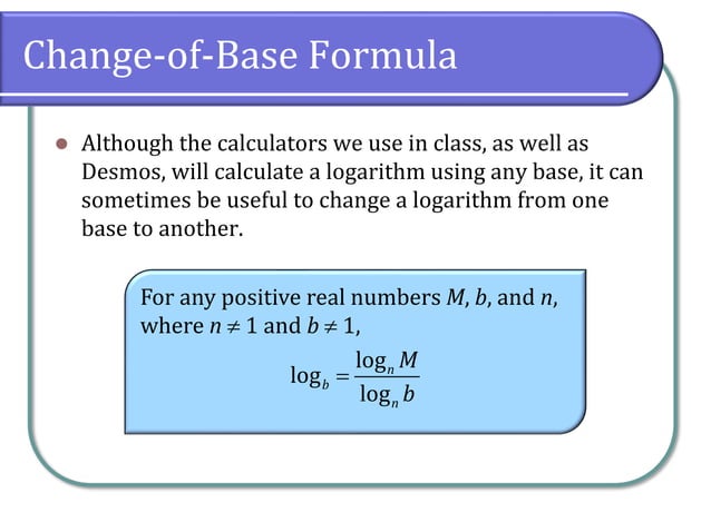 6.5 Logarithmic Properties | PPT