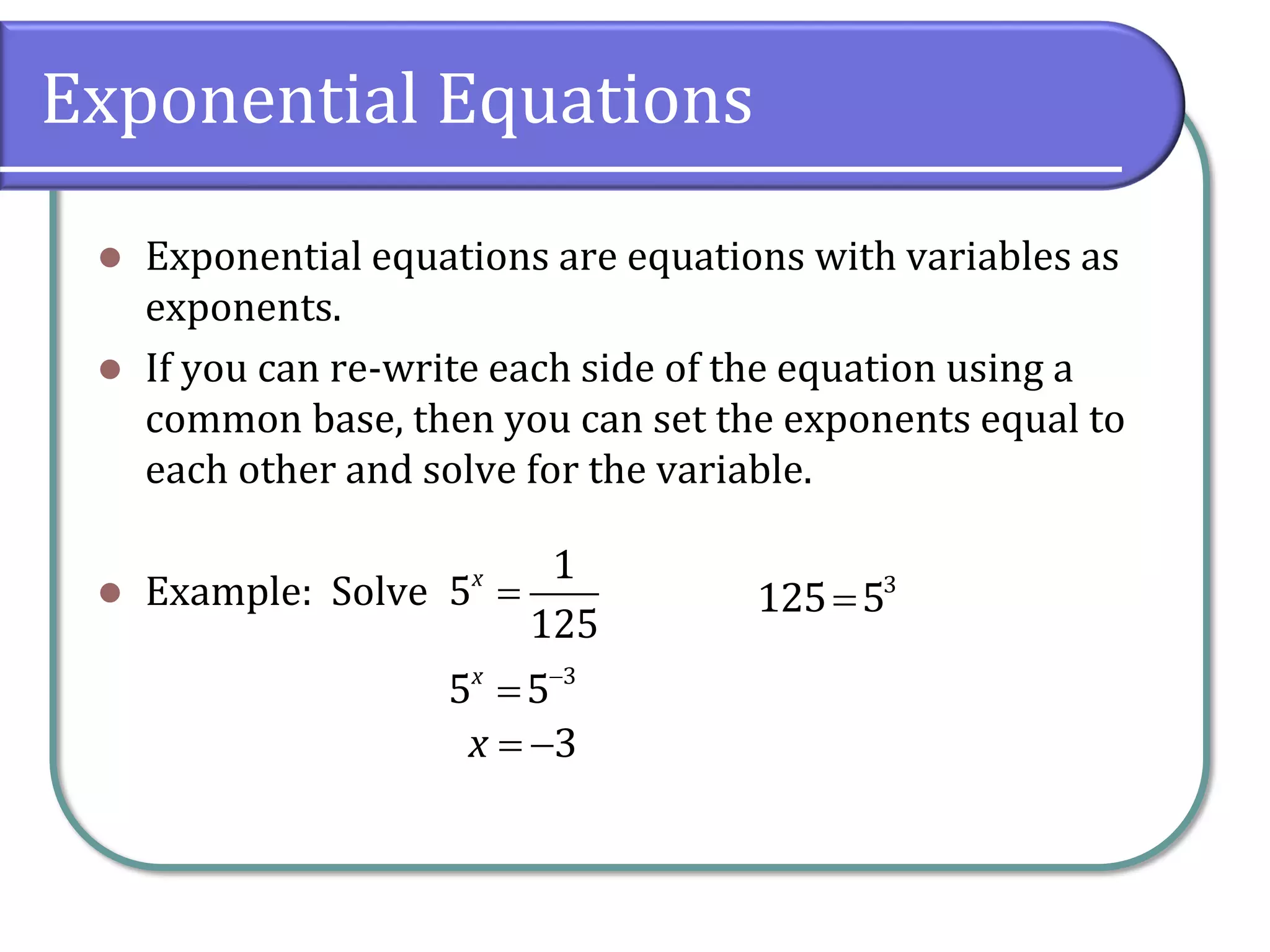 6.6 Exponential and Logarithmic Equations | PDF