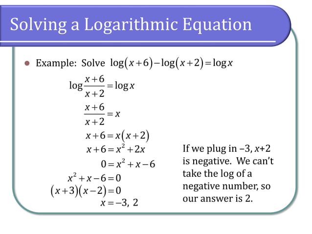 6.6 Exponential and Logarithmic Equations | PDF