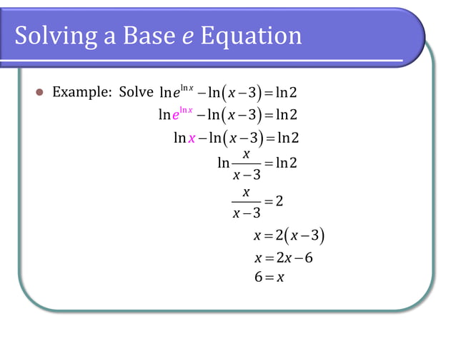 6.6 Exponential and Logarithmic Equations | PDF