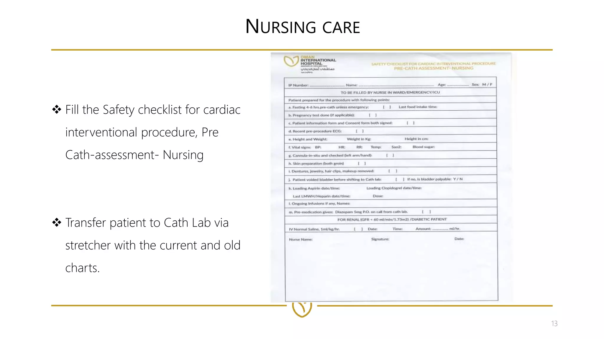 CARDIAC CATHETERIZATION NURSING CARE | PPTX