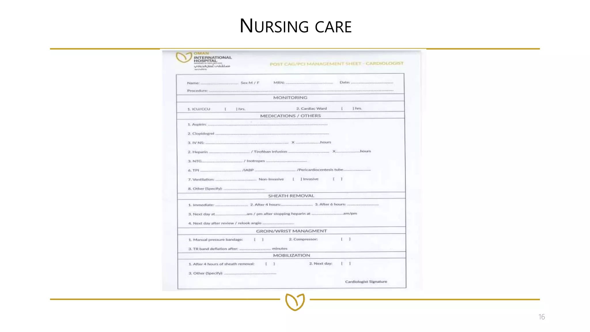 CARDIAC CATHETERIZATION NURSING CARE | PPTX