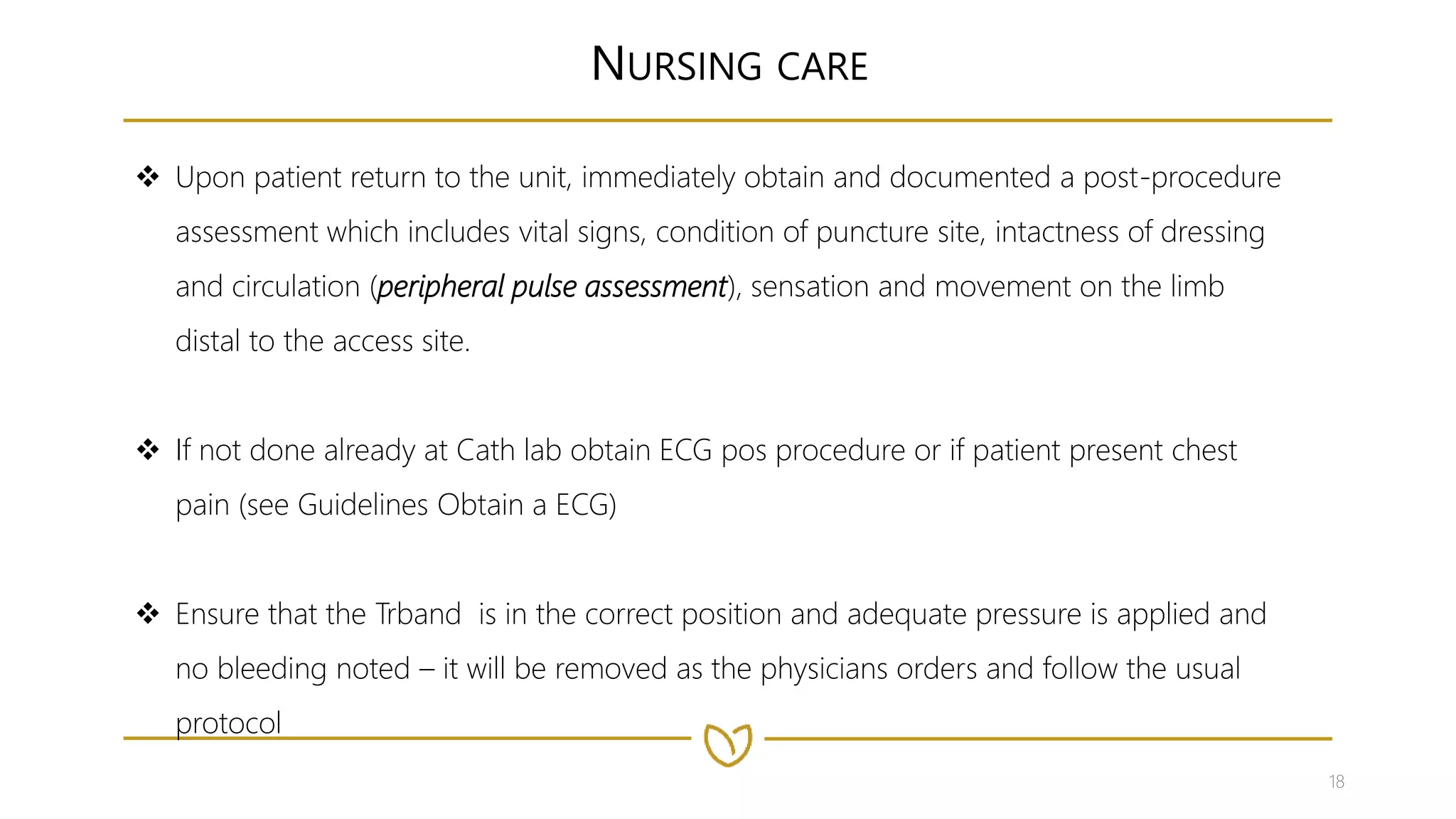 CARDIAC CATHETERIZATION NURSING CARE | PPTX
