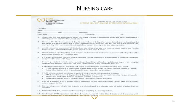 CARDIAC CATHETERIZATION NURSING CARE | PPTX