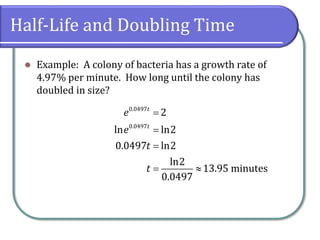 6.7 Exponential and Logarithmic Models | PDF