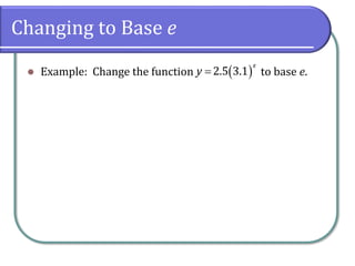 6.7 Exponential and Logarithmic Models | PPT