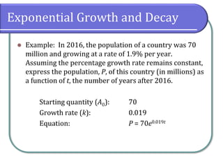 6.7 Exponential and Logarithmic Models | PPT