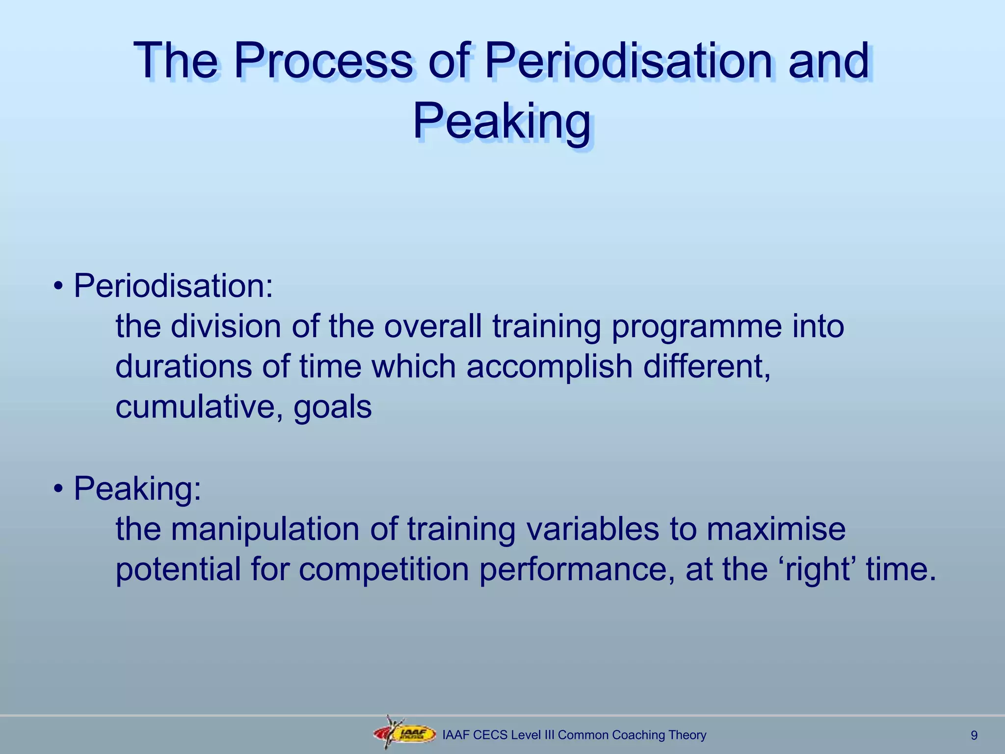 6.3 CECS Level III Planning a Training Year - Common Theory.pptx
