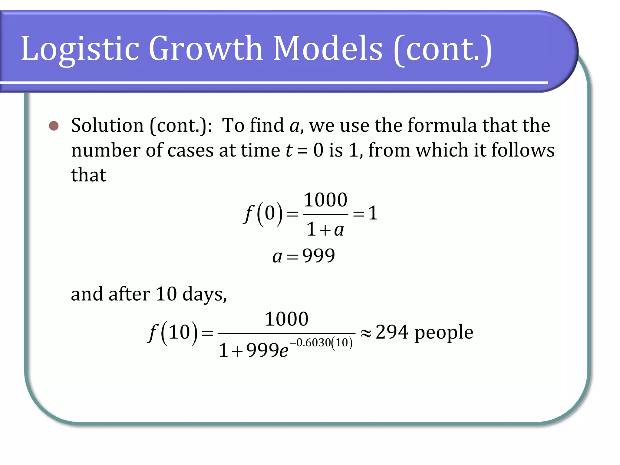 6.7 Exponential and Logarithmic Models | PPT