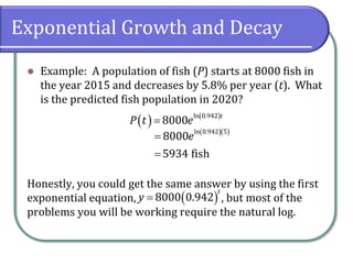6.7 Exponential and Logarithmic Models | PDF