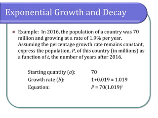 6.7 Exponential and Logarithmic Models | PPT