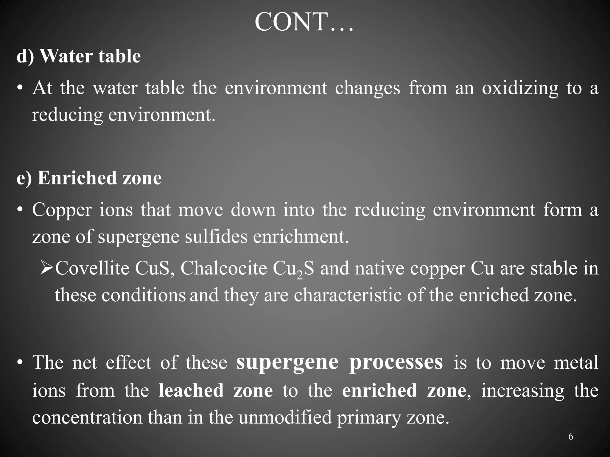 6. Supergene and secondary enrichment deposits.pptx