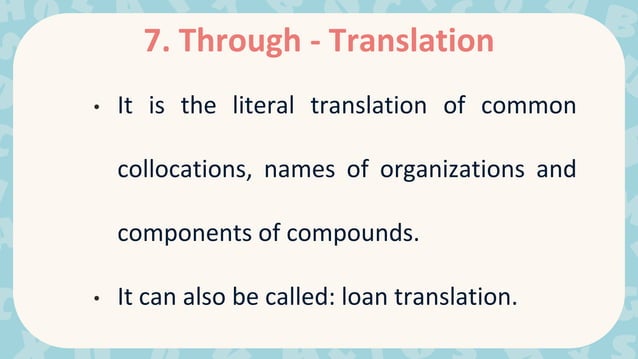 6.Translation Procedure | PPTX