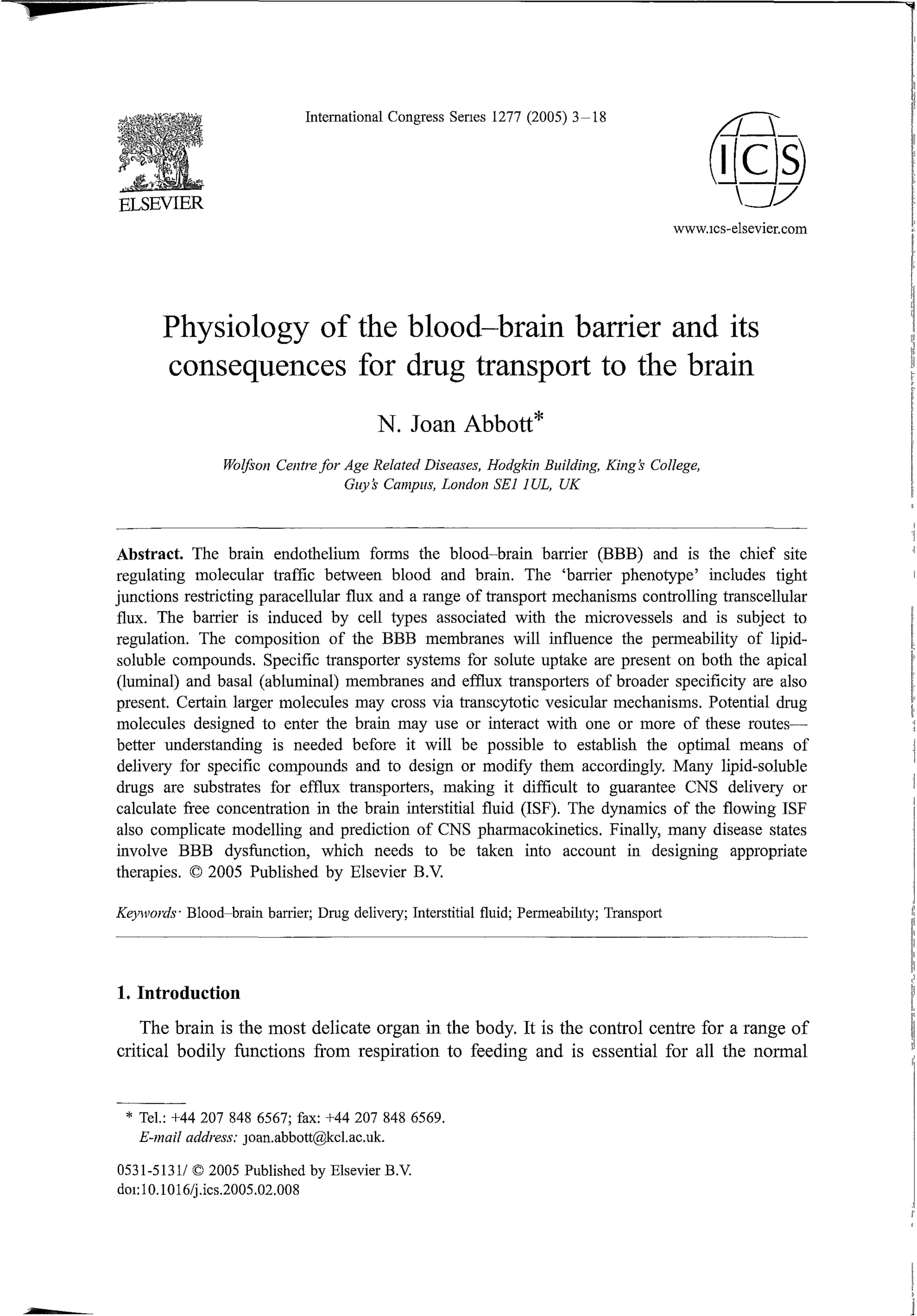 blood - brain barrier | PDF