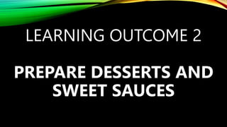 PREPARE DESSERTS | PPTX