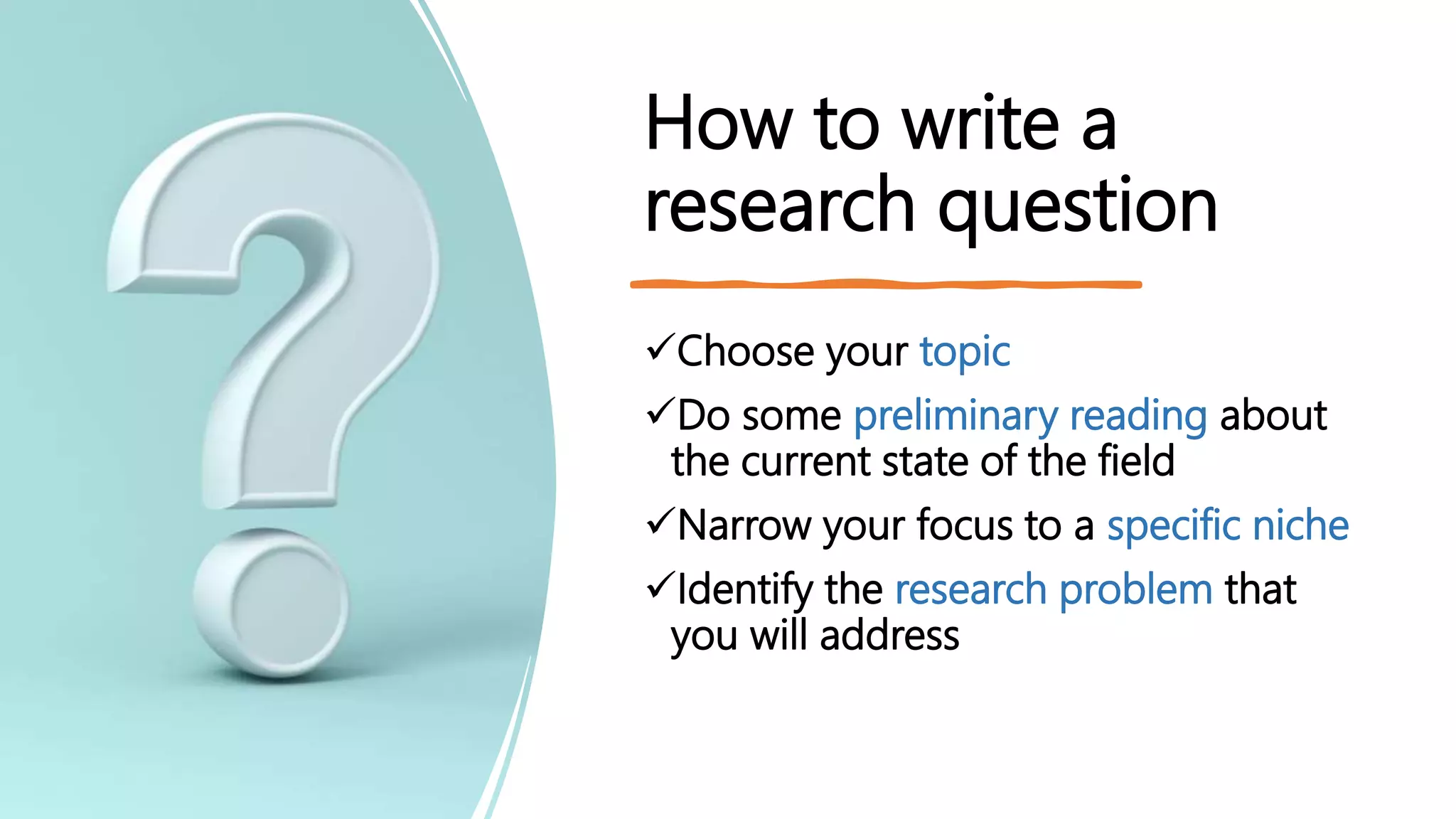 Writing a Strong Research Question | PPTX