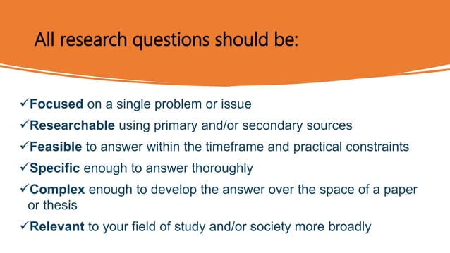 Writing a Strong Research Question | PPTX | Education