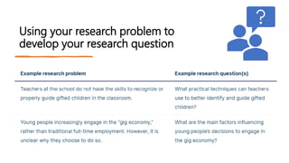 Writing a Strong Research Question | PPTX
